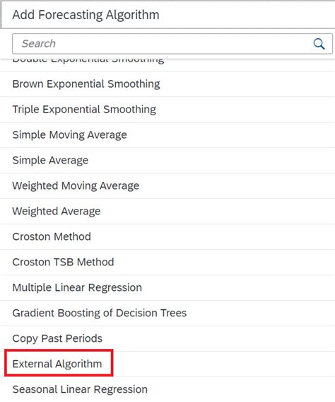 How To Forecast Using Custom External Algorithms Sap Community