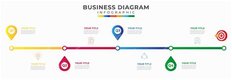 Premium Vector 4 Steps Modern Timeline Diagram Calendar With 4 Quarter Topics And Icon Symbol