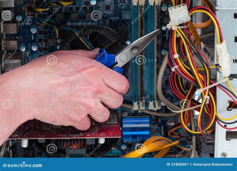 Computer Fixing Stock Image Image Of Motherboard Elements 31806067