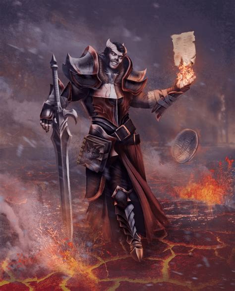 [art] [comm] Tiefling Evil Cleric Of Asmodeus By Me My Commissions Are Open Lets Bring Your