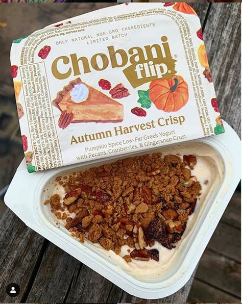 Chobani Flip Autumn Harvest Crisp Yogurt Food Fall Recipes Yummy Food