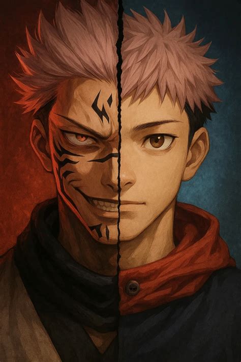 Two Faces One Fate Ryomen Sukuna Itadori Yuji By Thesurrealsynth On