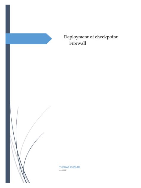 Deployment Of Checkpoint Firewall Pdf Ip Address Command Line