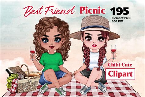 Girls Camping Chibi Set Graphic By Daisyartpsd · Creative Fabrica