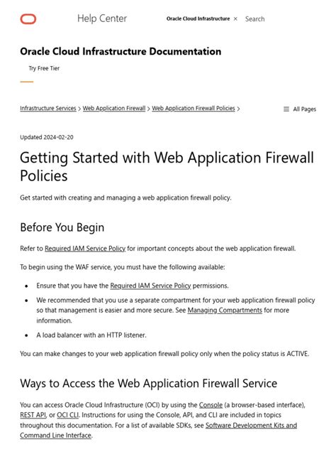Getting Started With Web Application Firewall Policies Pdf I Pv6 World Wide Web