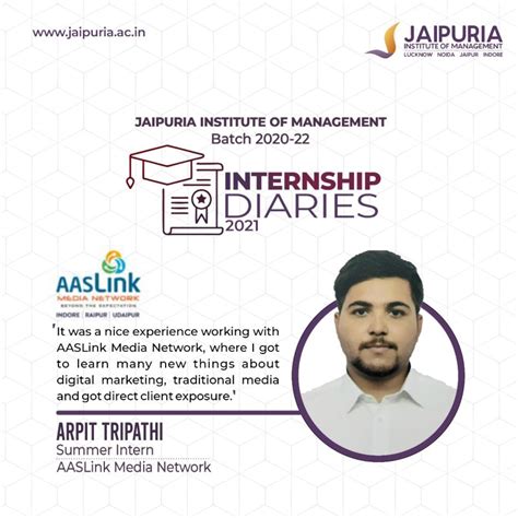Arpit Tripathi On Linkedin Internship Media Management Marketing 13 Comments