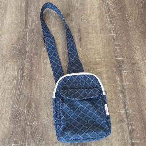 Upcycled Bags One Of A Kind Upcycled Denim Mini Backpack Sling Bag