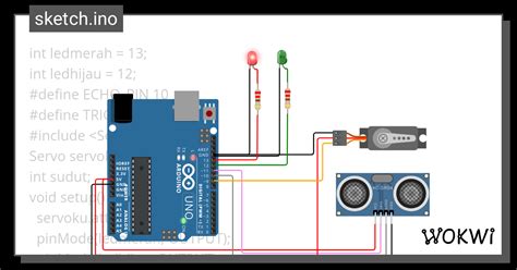 Noor Palang Pintu Otomatis Wokwi Esp32 Stm32 Arduino Simulator