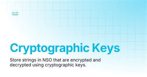 Cryptographic Keys Cisco Crosswork Nso Documentation