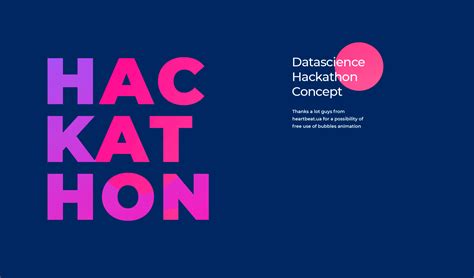 Datascience Hackathon Concept In Pink And Blue Colors Hackathon Logo