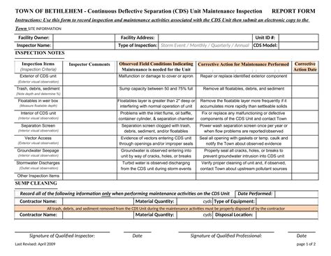 Free Printable Maintenance Report Templates Excel Pdf Word Monthly