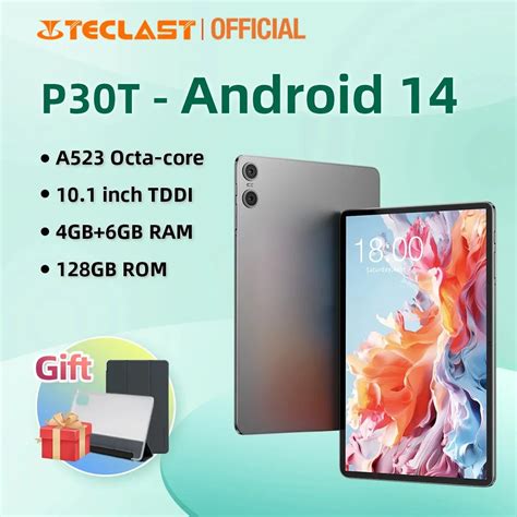 Teclast P30T Android 14 Tablet 10 1inch A523 4 128GB ROM Wi Fi 6 Type C 6000mAh For 64 49 USD
