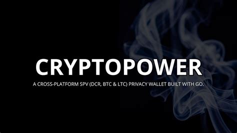 Cryptopower Golang Native Desktop And Mobile Wallet Demo Youtube