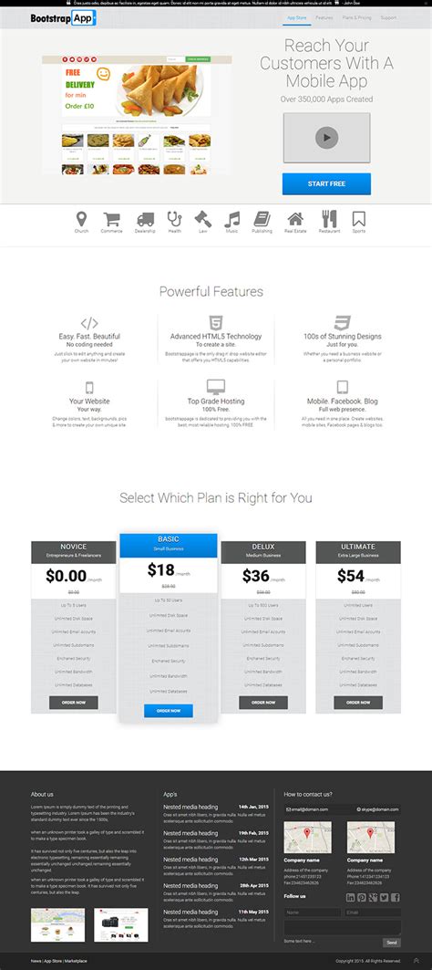 Bootstrap App Template