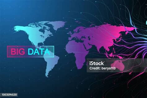 큰 데이터 시각화입니다 추상적인 배경 그래픽 통신입니다 관점 배경 시각화입니다 복잡 한 분석 네트워크입니다 벡터 일러스트 레이 션 가상현실에 대한 스톡 벡터 아트 및 기타