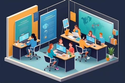 Premium Photo Teaching And Research College Infographic Tutorial Online Courses Seminar Class