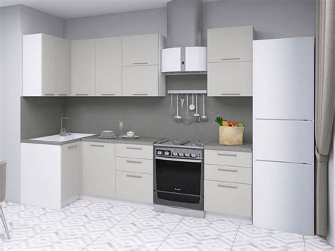 Кухонный гарнитур угловой Тандем 2 1х1 м мебель для дома и кухни Белый Нео купить C