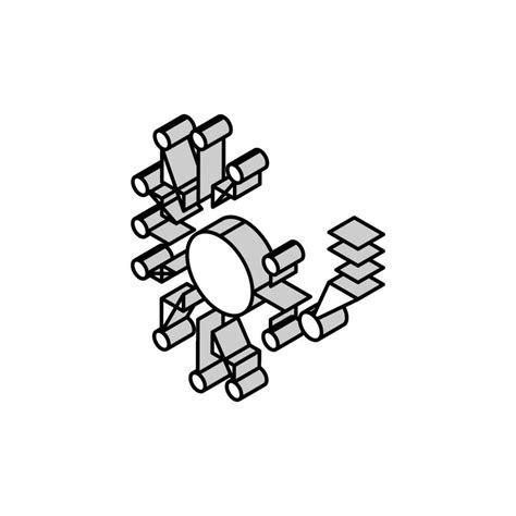 Artificial Model Neural Network Isometric Icon Vector Illustration