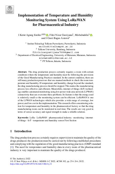 Pdf Implementation Of Temperature And Humidity Monitoring System