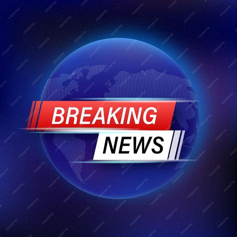 Premium Vector Blue Breaking News On Dark Blue Background