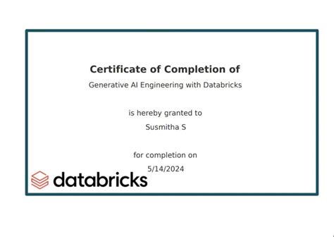 Databricks Dataengineering Genai Susmitha S