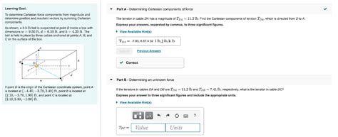Solved Learning Goal Part A Determining Cartesian Components