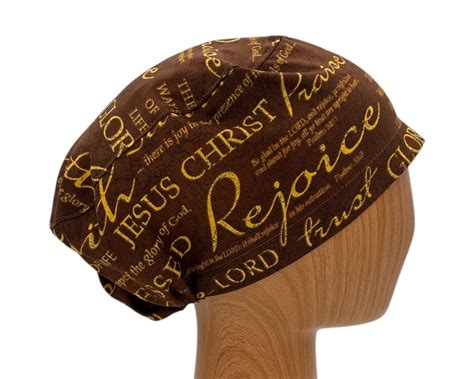 Christian Euro Scrub Cap Bible Verse Surgical Hat Adjustable Fit