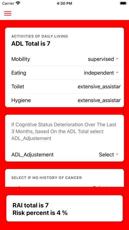 Frailty Score Calculator Rai By Dimitrios Miserlis