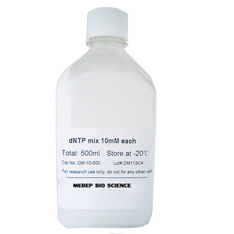 Dntp Mix 10mm Each Datp Dctp Dgtp Dttp 500ml Mebep Bio Science