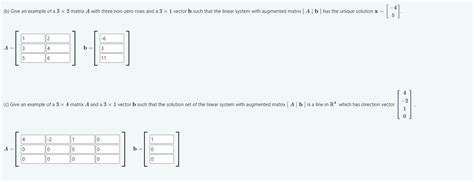 Solved B ﻿give An Example Of A 3×2 ﻿matrix A With Three