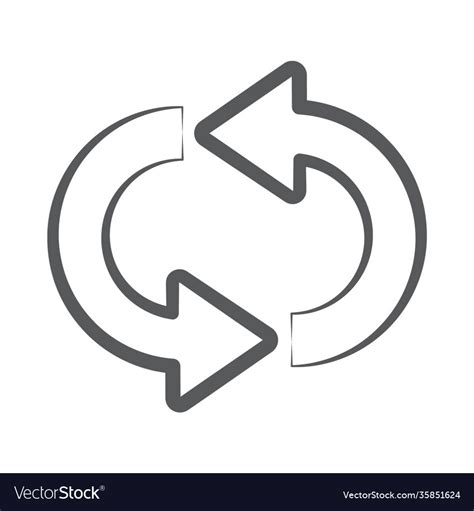 Syncing Arrows Royalty Free Vector Image Vectorstock