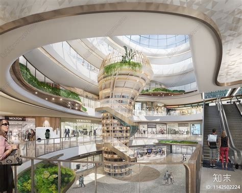现代商场中庭su模型下载【id 1142502224】 知末su模型网