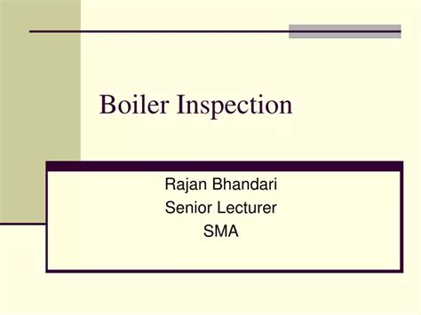 PPT Boiler Inspection PowerPoint Presentation Free Download ID