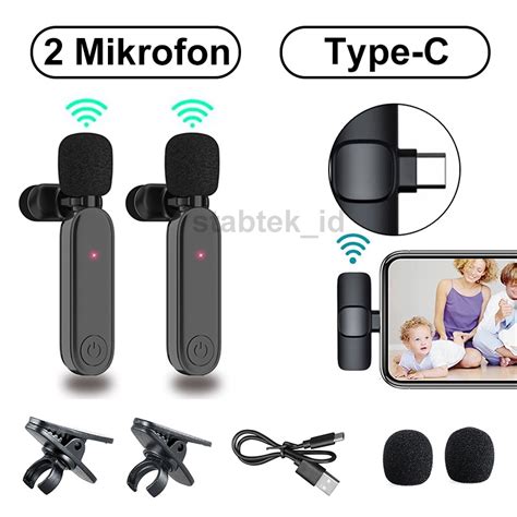 Jual Microphone Clip On Wireless Mikrofon Mic Clip On Mic Wireless Clip On Mic Youtuber Mic Hp