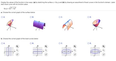 Solved Display The Values Of The Function In Two Ways A