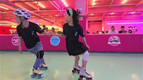 효원윤이넘 빠름천천히가라고운동하는친구사아별란짱구 롤러스케이트 시카고롤러클럽 추억남기기 Youtube