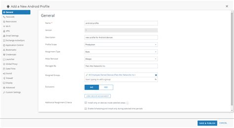 configure a per app vpn configuration for android endpoints using workspace one