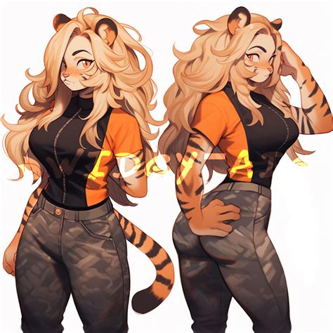 Tiger Girl Ai Adopt 6 Closed By Widgy Ai On Deviantart