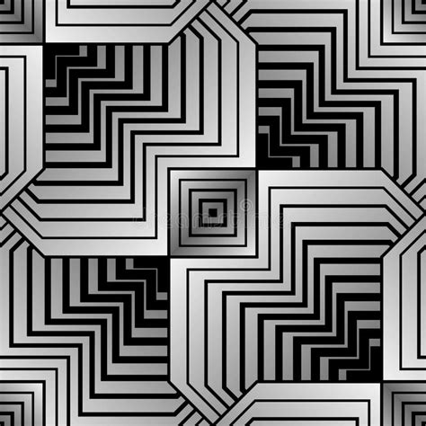 Op Art Vector Seamless Geometric Pattern Stock Vector Illustration Of Modular Latticed 45605025