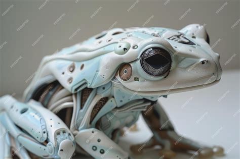 Premium Photo A Muscular Humanoid Robot Frog Is The Future