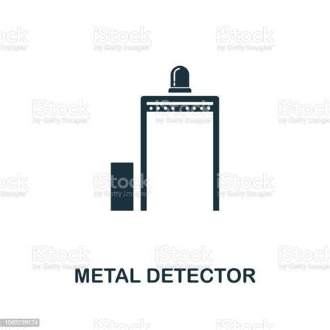 금속 검출기 아이콘입니다 보안 아이콘 컬렉션에서 프리미엄 스타일 디자인입니다 Ui와 Ux가 픽셀 완벽 한 금속 탐지기 인쇄 사용 소프트웨어 애플 리 케이 션 웹 디자인에 대