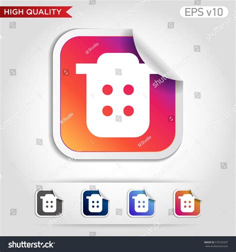 Delete Icon Button With Delete Icon Modern Ui Royalty Free Stock