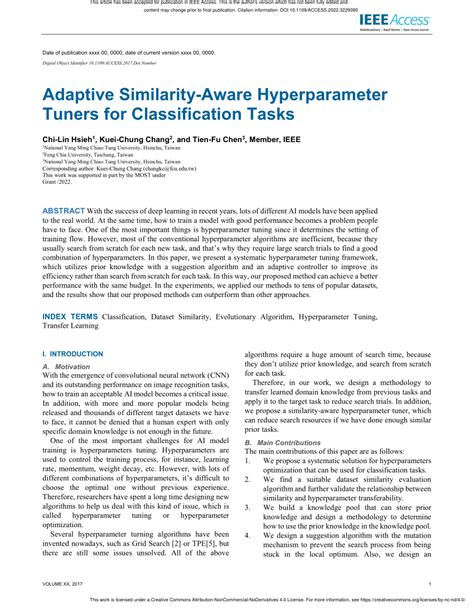 Pdf Adaptive Similarity Aware Hyperparameter Tuners For