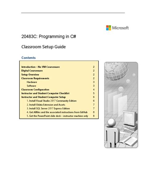 20483c Programming In C Classroom Setup Guide Pdf Microsoft