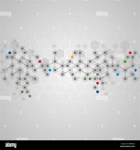 Vector Illustration Of Connected Hexagonal Cells Background Molecular Structure Template