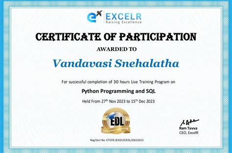 Sneha Latha On Linkedin Excelr