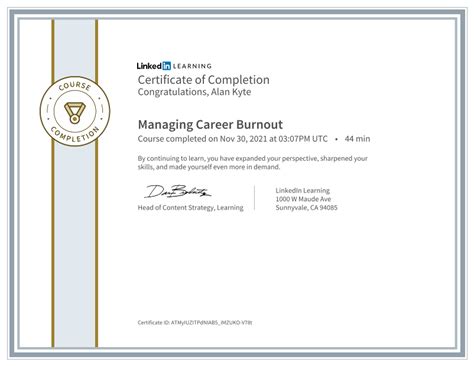 Alan Kyte On Linkedin Certificate Of Completion