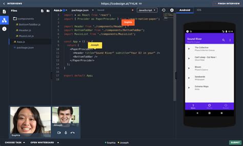 codesignal lets you build mobile apps in the browser during a remote interview by sophia baik