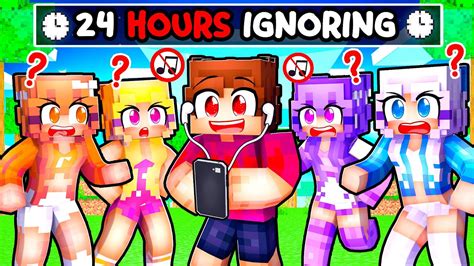 Techy Ignored His Crazy Fan Girls For 24 Hours In Minecraft Youtube
