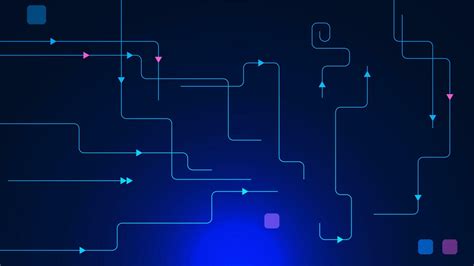 Glowing Line And Round Shapes For Digital Technology Concept On Blue Background Innovation
